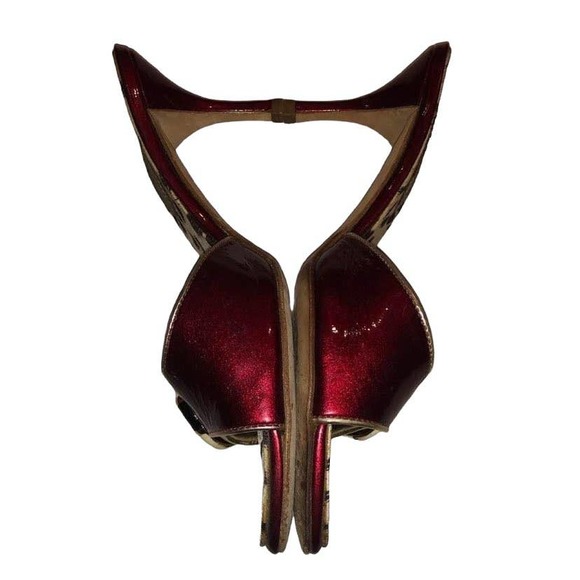 Roberto Cavalli | Shoes | Roberto Cavalli Red Patent Leather Shoes Size ...